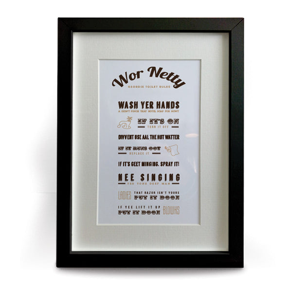 Wor Netty Geordie Rules Print – Geordie Gifts